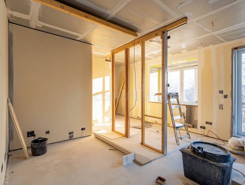 Modern Studio Apartment Renovation with Dividing Wall Under ...