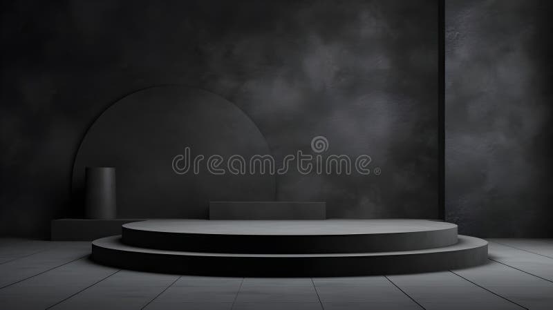 Modern Studio Background in Anthracite Colors. Elegant Room for Product ...