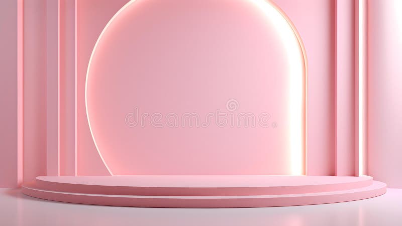 Modern Studio Background in Light Pink Colors. Elegant Room for Product ...