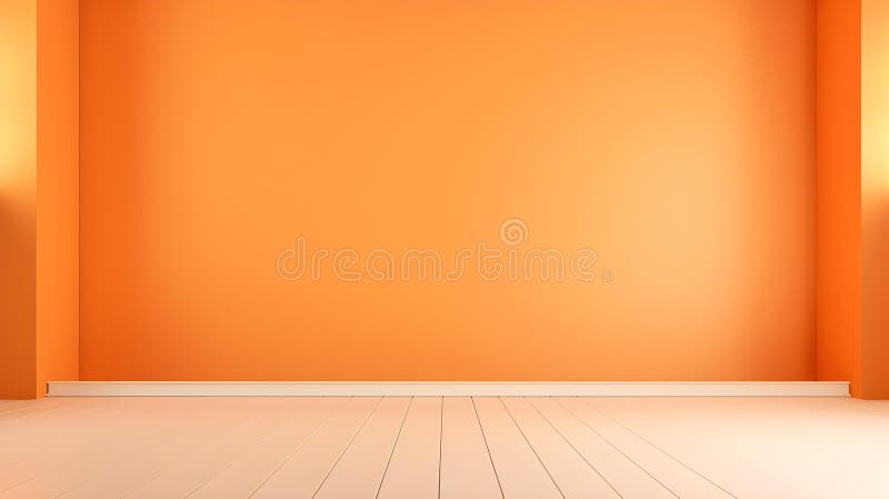 Modern Studio Background in Light Orange Colors. Elegant Room for ...