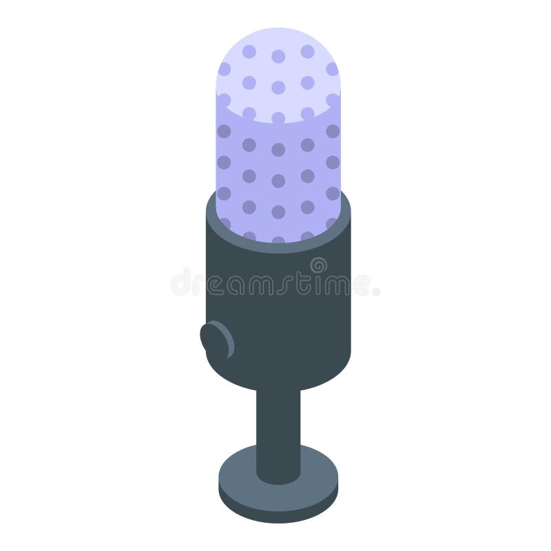Modern Studio Condenser Microphone is Standing on a Desk Stock Vector ...