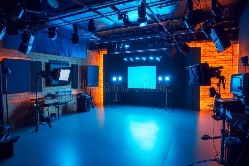Modern Studio Setup for Multimedia Production Featuring Advanced ...
