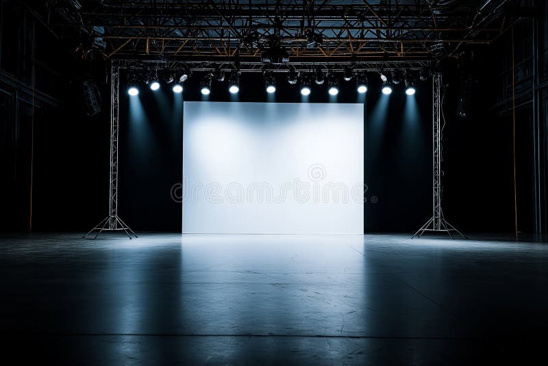 Modern Studio Space Featuring Large White Wall Mockup Ideal for ...