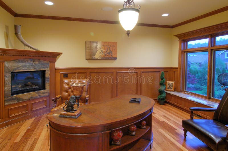 Fireplace in a study stock photo. Image of residential - 2144980