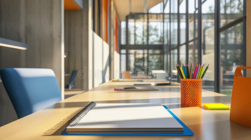 Modern Study Area with Natural Light and Organized Workspace for ...