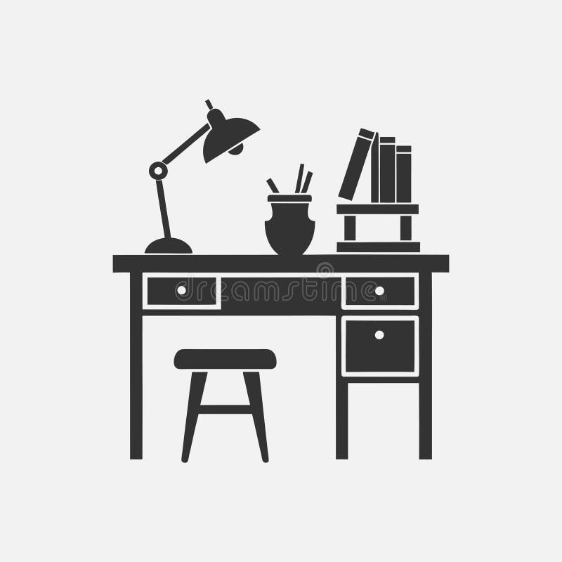 Study Table Silhouette Stock Illustrations – 2,098 Study Table ...