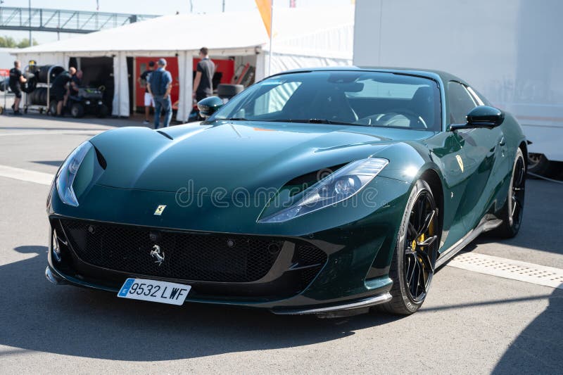 Modern and Stunning and Elegant Dark Green Ferrari 812 GTS Editorial ...