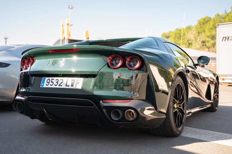 Modern and Stunning and Elegant Dark Green Ferrari 812 GTS Editorial ...