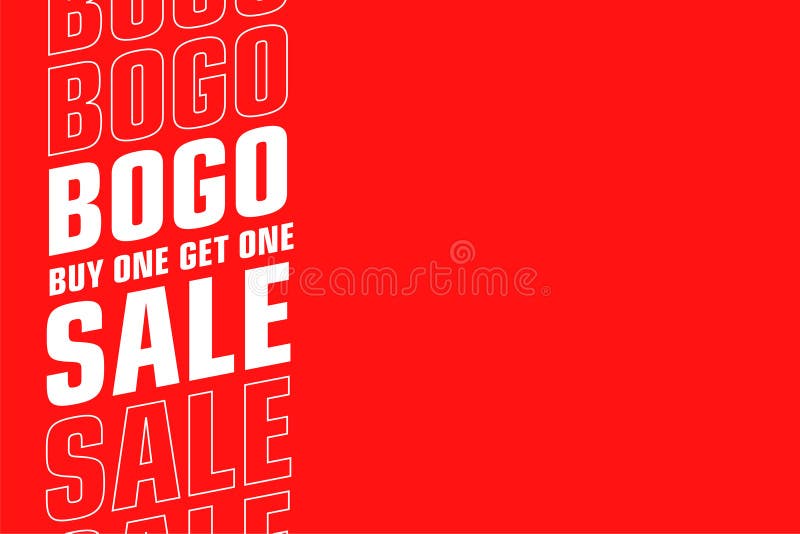Modern Style Bogo Sale Offer Promo Background Design Stock Illustration ...