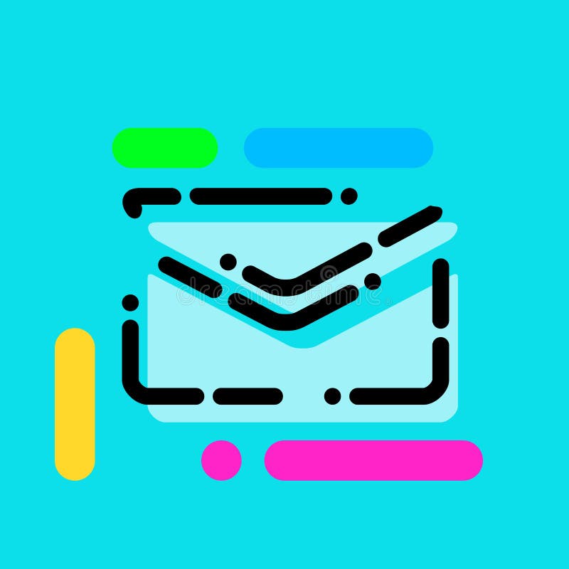 Modern Style Business Icon Layered Vector - Email Stock Vector ...