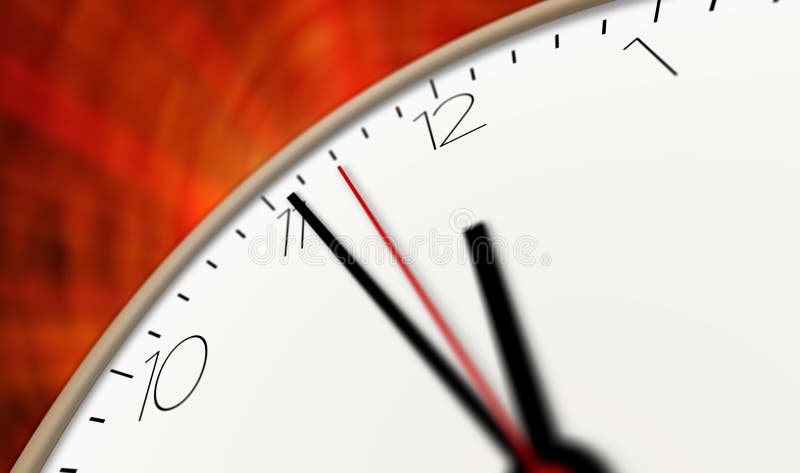 Clock Time Passing Macro View Stock Illustration - Illustration of ...