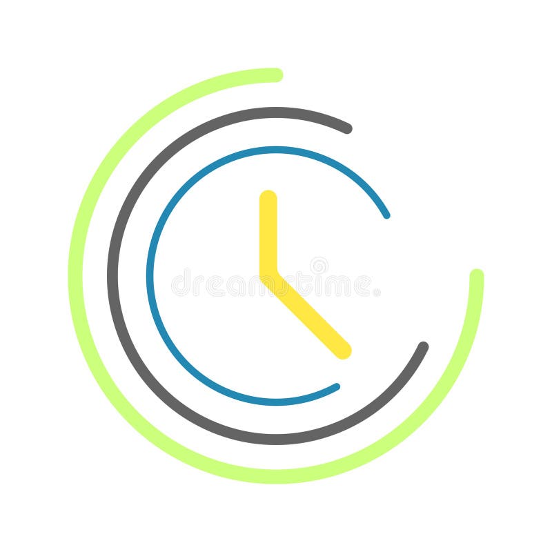 Modern Style Clock Vector. Time Icon. Linear Stopwatch Vector. Clock ...