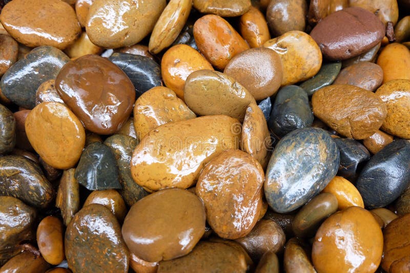 Modern Style Close Up Wet Round Stone Background Wallpaper Stock Image ...