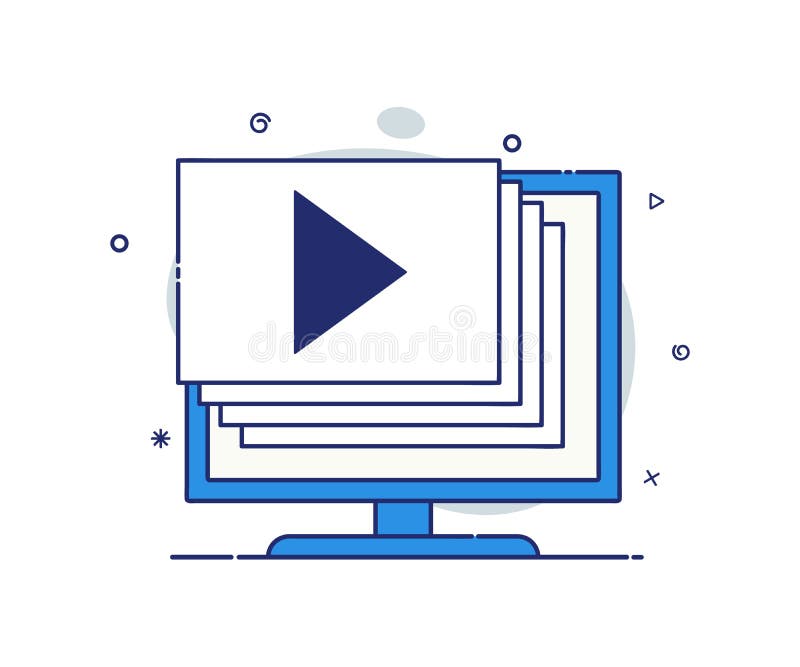 Modern Style Computer Icon Vector Stock Vector - Illustration of ...