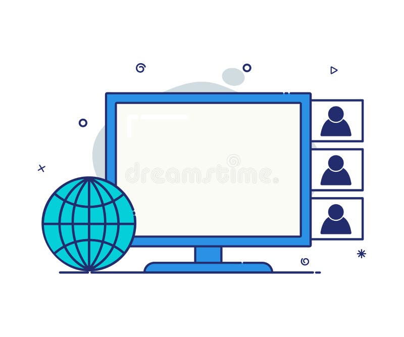 Modern Style Computer Icon Vector Stock Vector - Illustration of ...