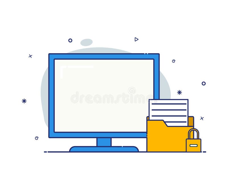 Modern Style Computer Icon Vector Stock Vector - Illustration of ...
