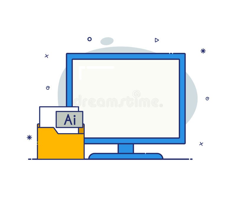 Modern Style Computer Icon Vector Stock Vector - Illustration of ...
