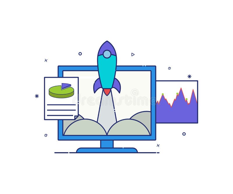 Modern Style Computer Icon Vector Stock Vector - Illustration of ...