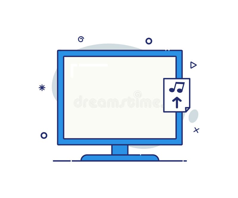 Modern Style Computer Icon Vector Stock Vector - Illustration of ...