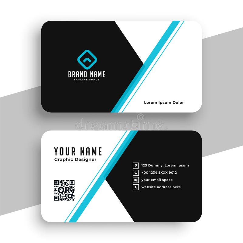 Modern Style Corporate Visiting Card Layout for Presentation Stock ...