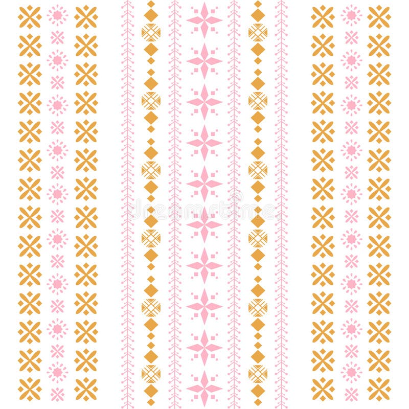 Modern Style of Embroidery Pattern for Cafe Design Stock Vector ...