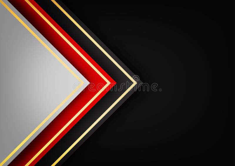 Modern Style Frame Triangle Presentation Gold Line Vector Background ...