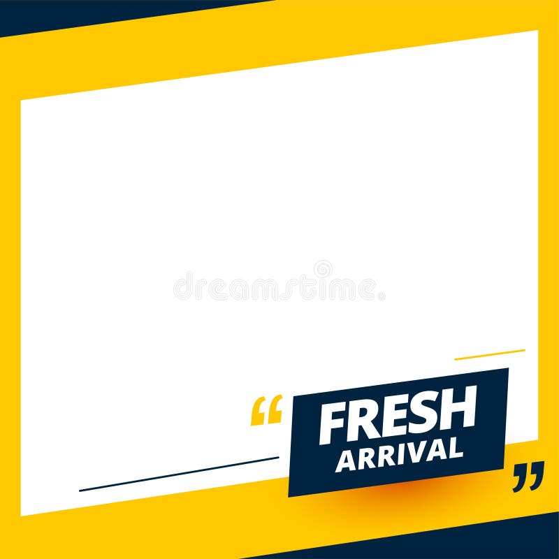 Modern Style Fresh Arrival Promo Template with Text Space Stock Vector ...
