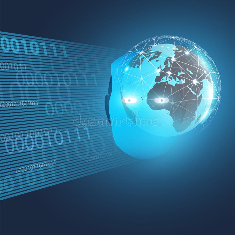 Modern Style Futuristic Machine and Deep Learning, Artificial ...