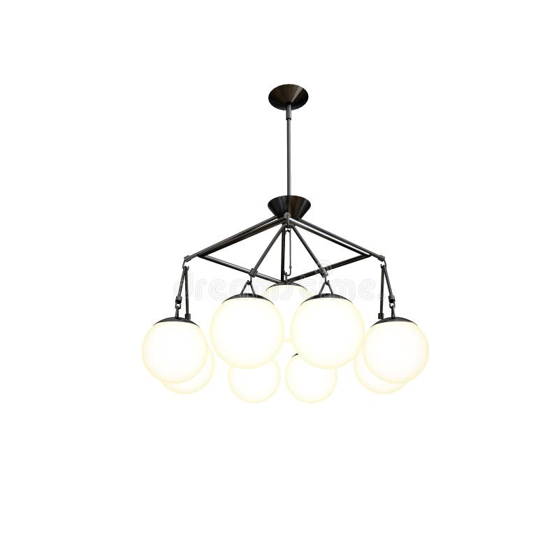 Interior Hanging Light 3d Render Stock Illustration - Illustration of ...