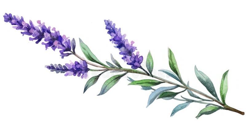 Lavender Sprig Illustration