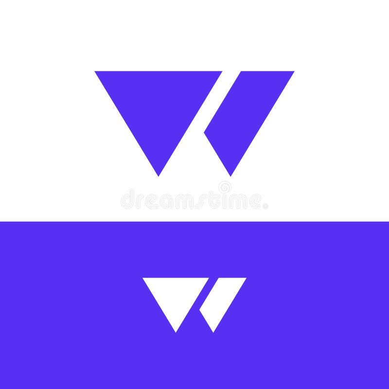 Modern Style Letter W Logo Design - Letter W Design Stock Illustration ...