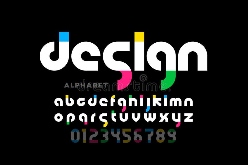 Modern Lowercase Style Font Stock Vector - Illustration of alphabet ...
