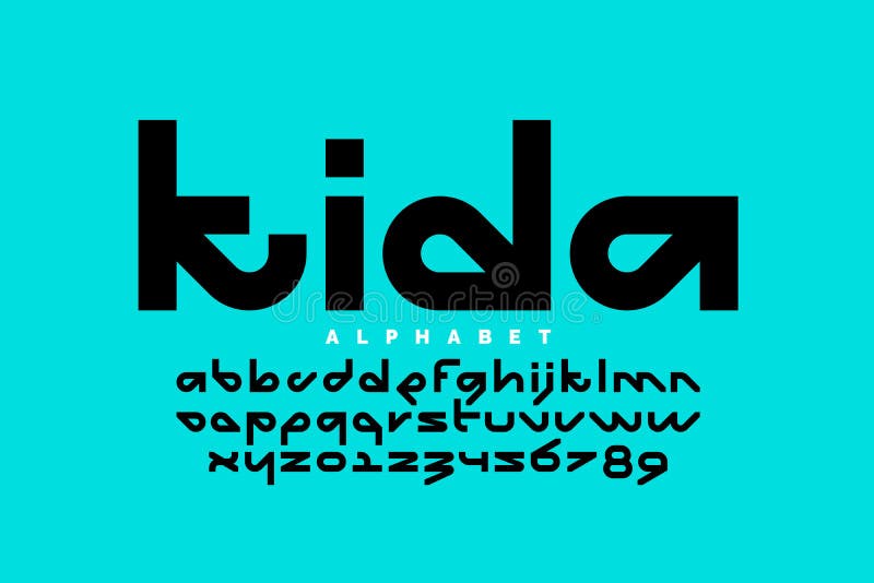 Modern Style Lowercase Font Stock Vector - Illustration of minimal ...