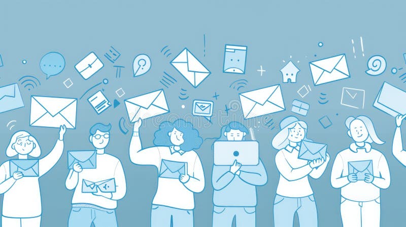 Modern Style Mail Icon in Application Technology of Communication ...