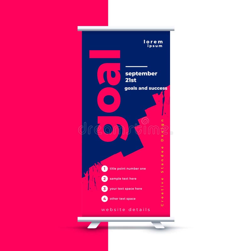 Modern Style Roll Up Standee Cover Banner for Business Event Stock ...