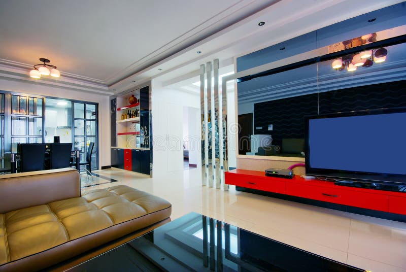 Modern Style Room Decorated Stock Image - Image of enjoy, interior ...