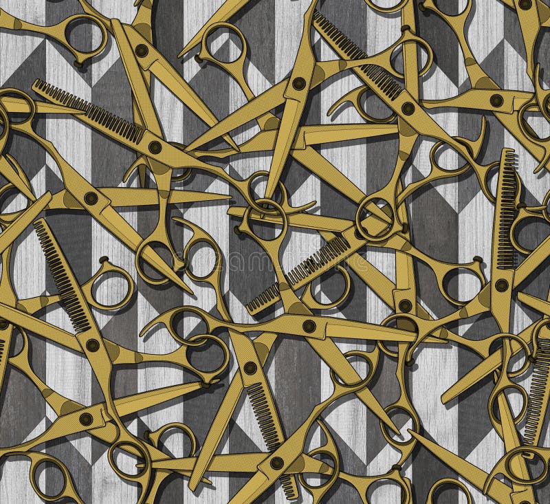 Modern Style Scissor Graphic Illustration Pattern Abstract Seamless ...