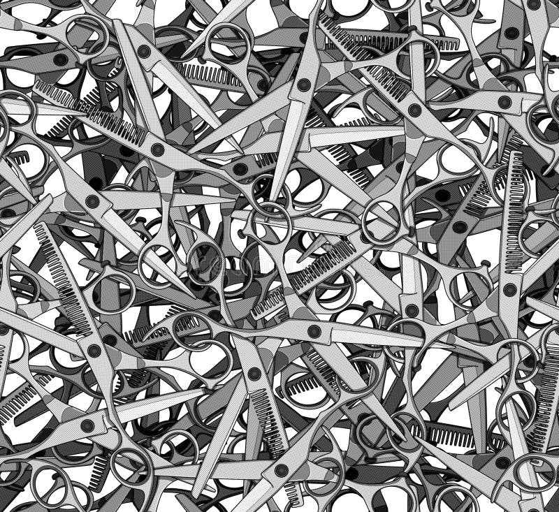 Modern Style Scissor Graphic Illustration Pattern Abstract Seamless ...