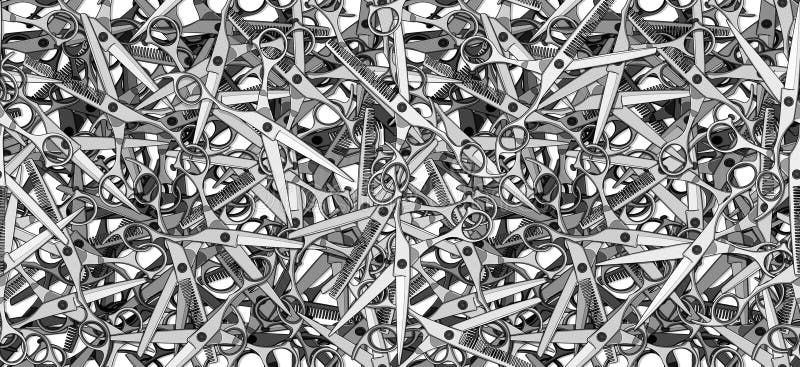 Modern Style Scissor Graphic Illustration Pattern Abstract Seamless ...