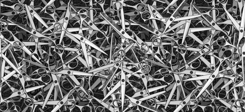 Modern Style Scissor Graphic Illustration Pattern Abstract Seamless ...