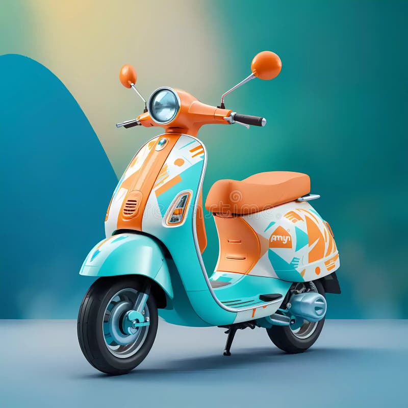 A Modern-style Scooter with a Bright and Energetic Design, Combining ...
