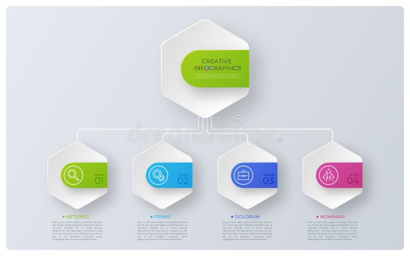 Modern Style Structure Chart, Infographic Design, Visualization Stock ...