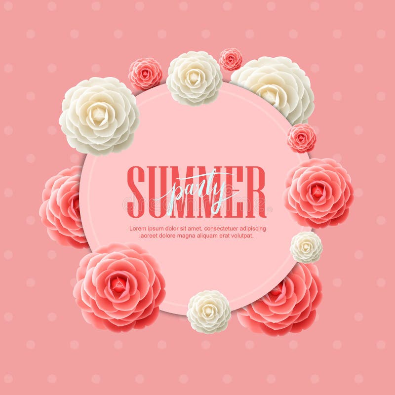 Modern Style Summer Party Template. Simple and Floral Summer Party ...