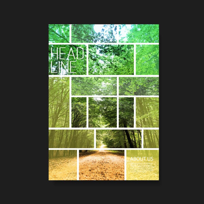 Modern Style Tiled Flyer or Cover Design for Your Business with Forest ...