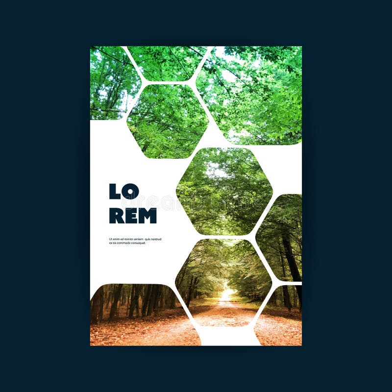 Modern Style Tiled Flyer or Cover Design for Your Business with Forest ...