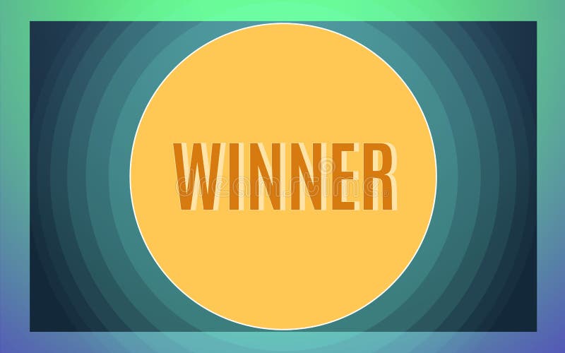 Modern Style Winner Banner Color Design Stock Vector - Illustration of ...