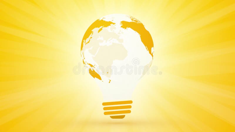 Light Bulb with the World Idea Concept Motion Background Loop Stock ...