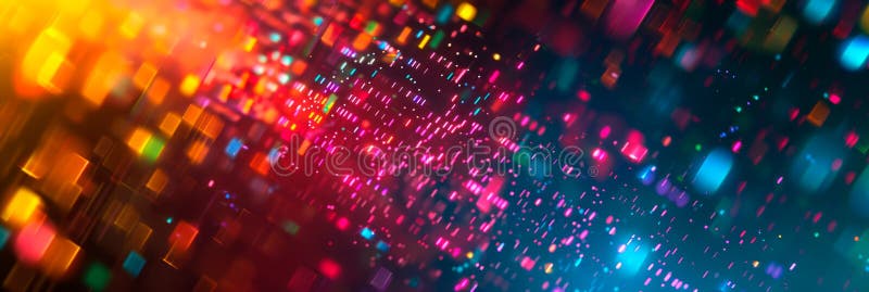 Modern Stylish Background with Digital Pixels and Icons Representing ...