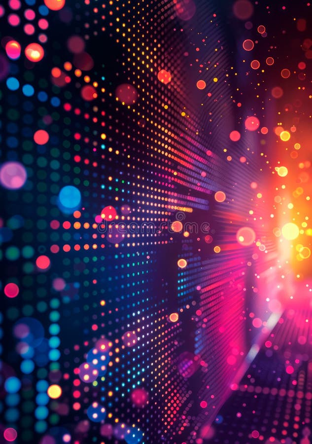 Modern Stylish Background with Digital Pixels and Icons Representing ...