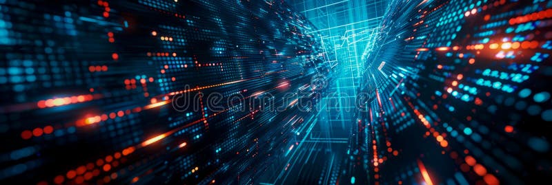 Modern Stylish Background with Digital Pixels and Icons Representing ...